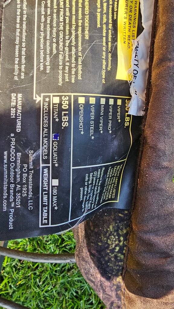 SOLD New summit goliath sd treestand $350 obo SOLD - Swap Shop ...